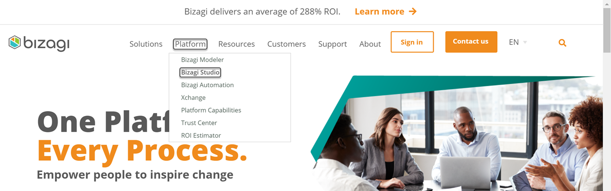 Bizagi, One Platform; Every Process